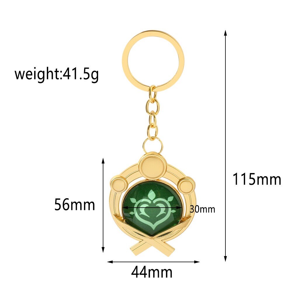 Genshin Impact Vision Keychain Mondstadt Liyue Inazuma Cosplay Pendant ...