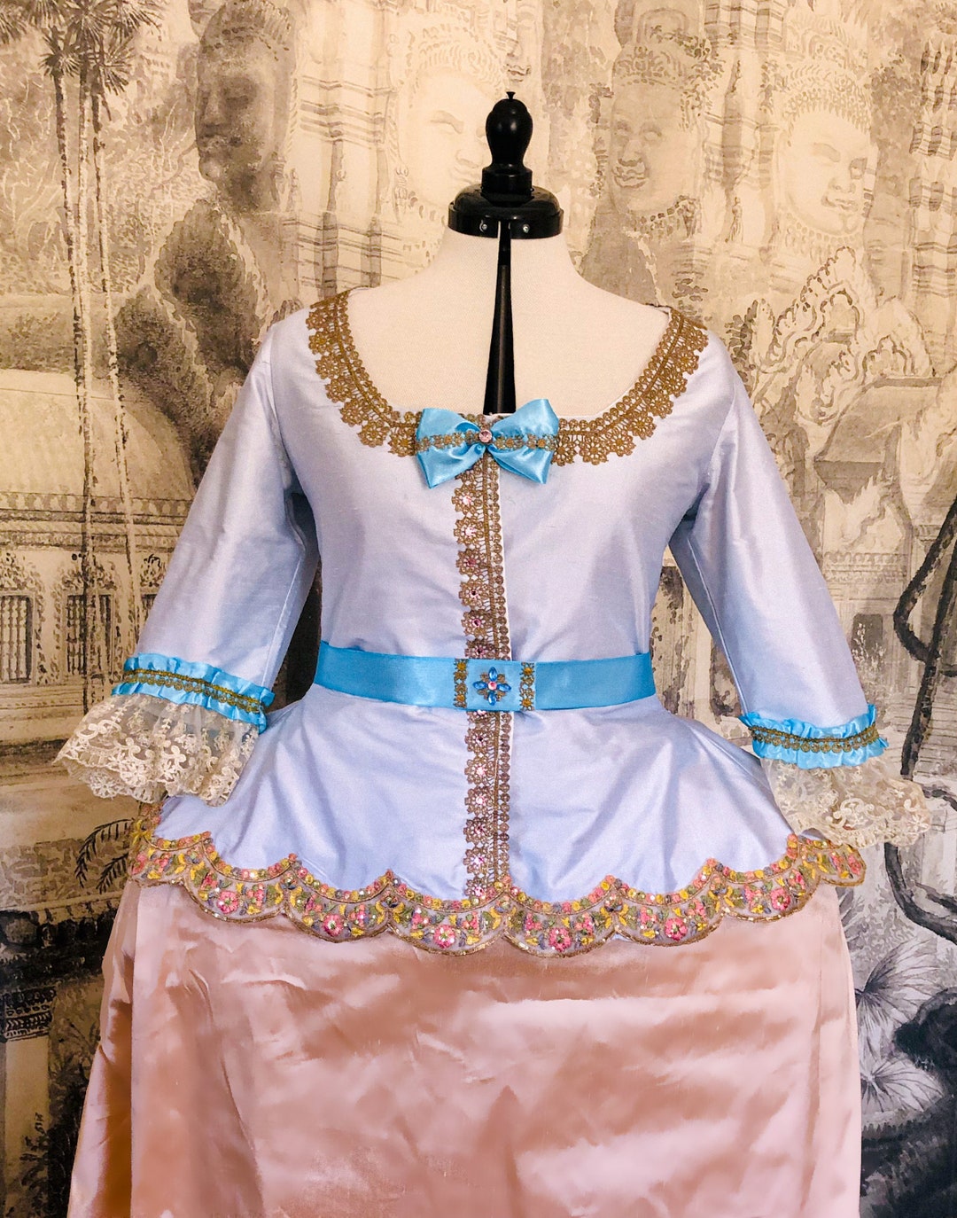 Light Blue Rococo Jacket With Belt - Etsy
