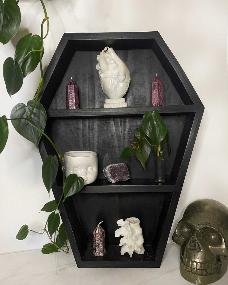 Gothic Coffin Shelves, Display Shelves, Gothic Trinket Shelves, Gothic ...