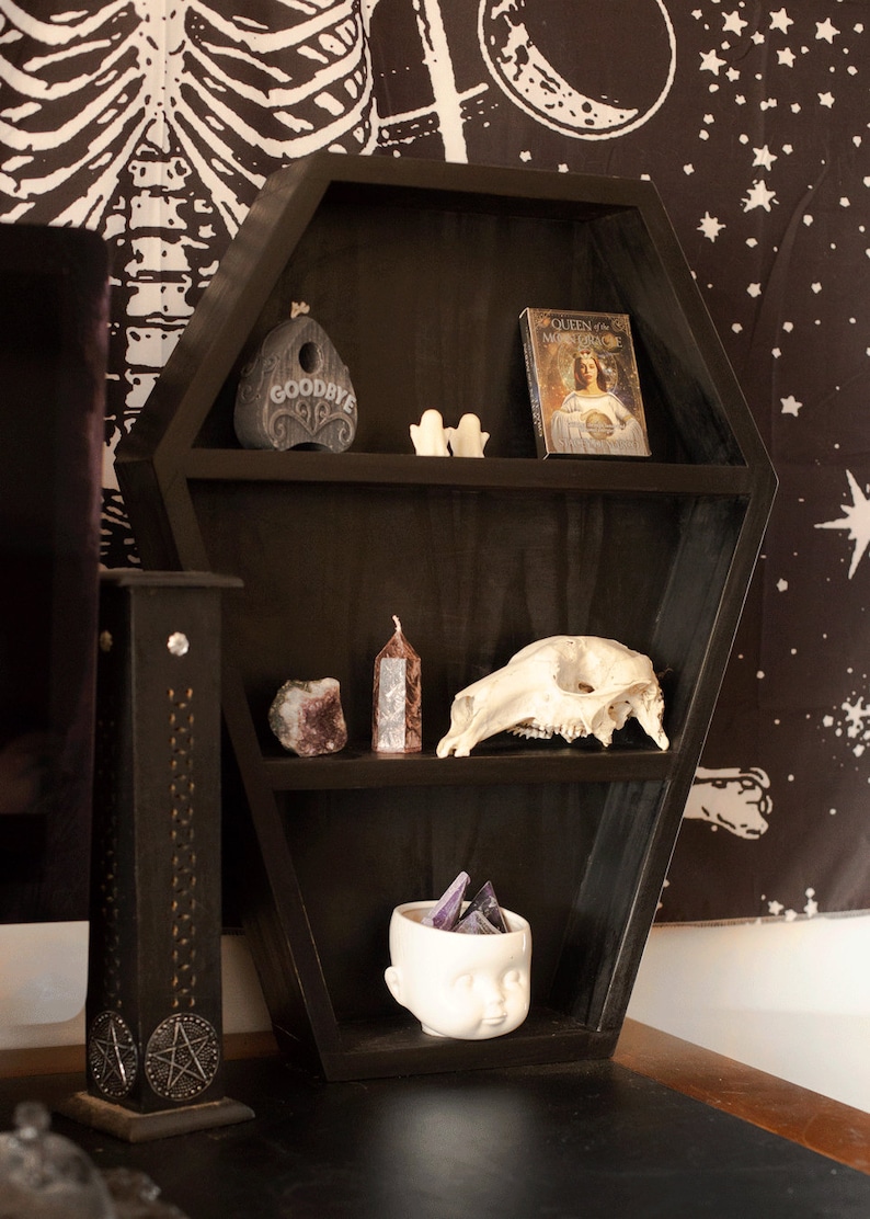 Gothic Coffin Shelves, Display Shelves, Gothic Trinket Shelves, Gothic ...