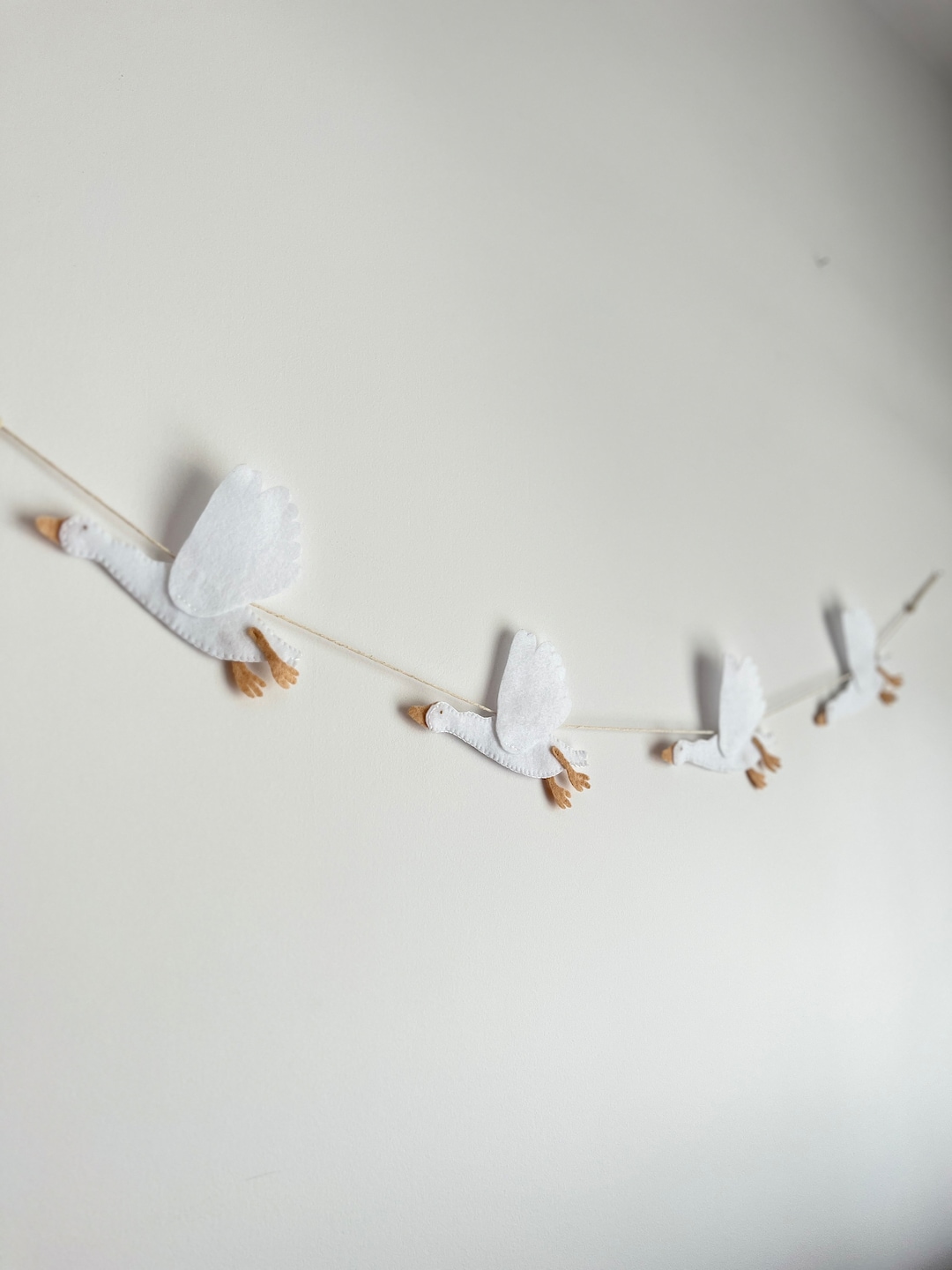 Goose Swan Garland, Felt Geese Garland, Countryside Garland, Wall ...