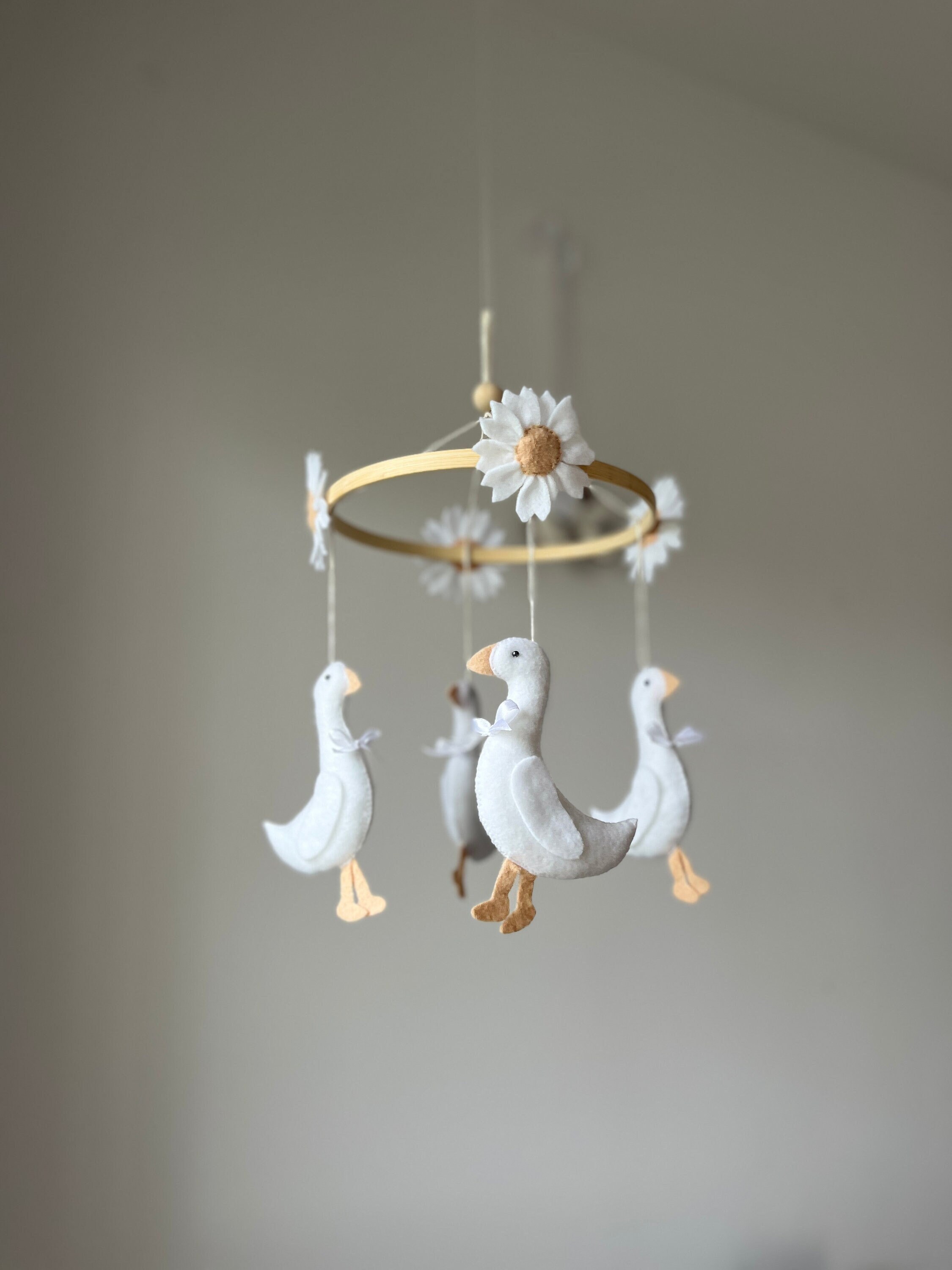 Baby Mobile Beige Geese - Goose Baby Shower - Neutral Baby Mobile ...