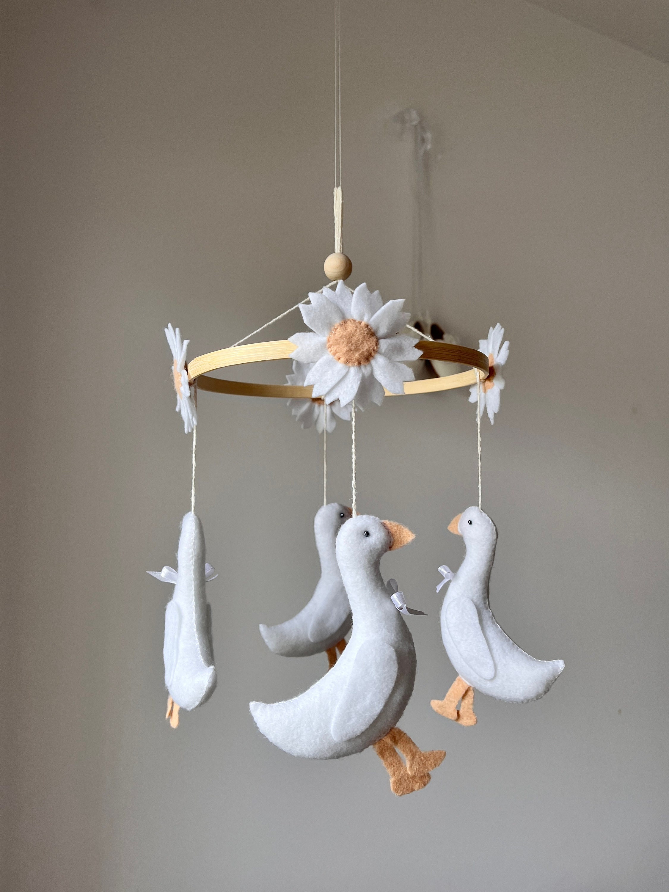 Baby Mobile Beige Geese - Goose Baby Shower - Neutral Baby Mobile ...