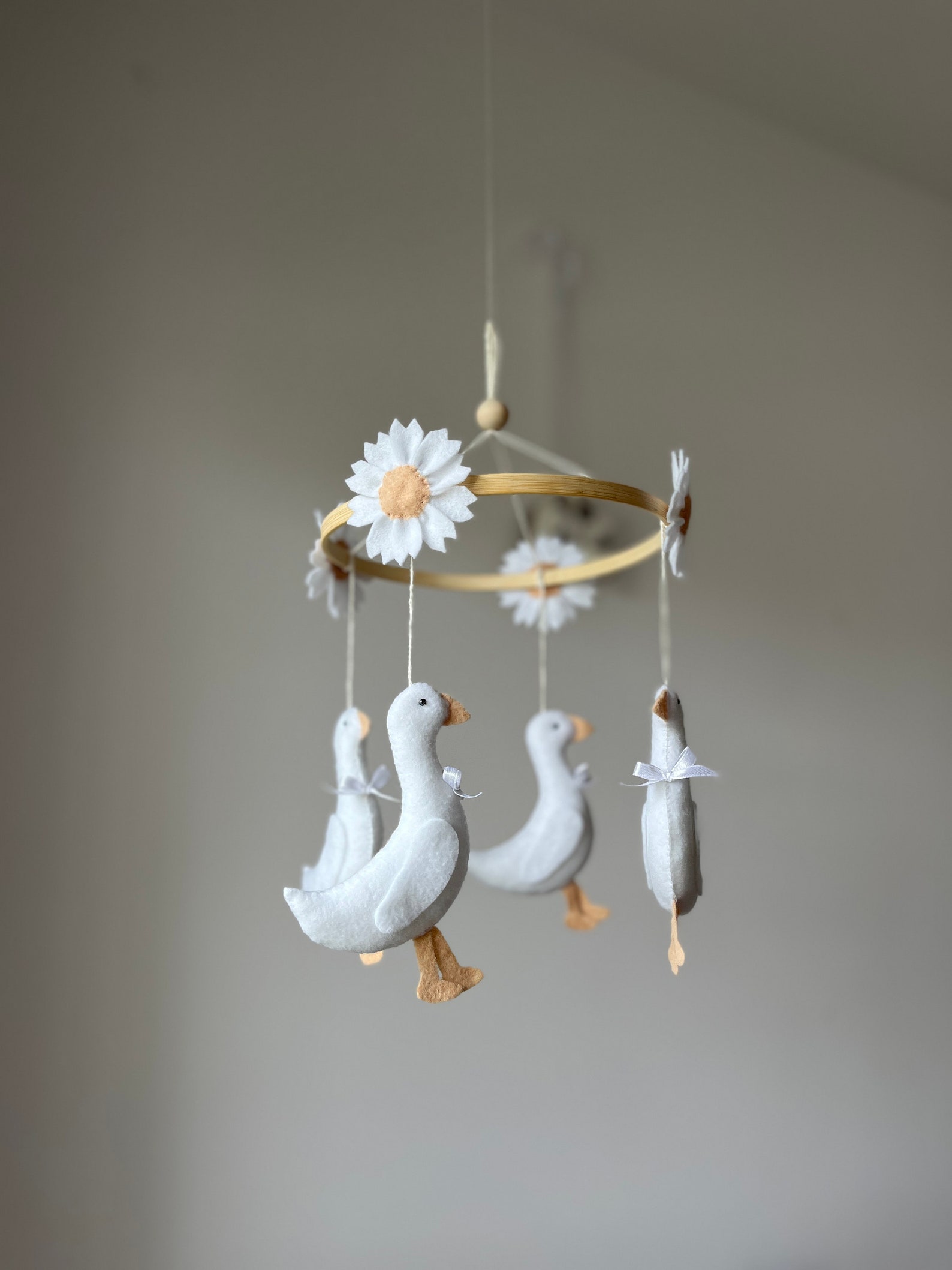 Baby Mobile Beige Geese - Goose Baby Shower - Neutral Baby Mobile ...