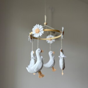 Baby Mobile Beige Geese - Goose Baby Shower - Neutral Baby Mobile ...