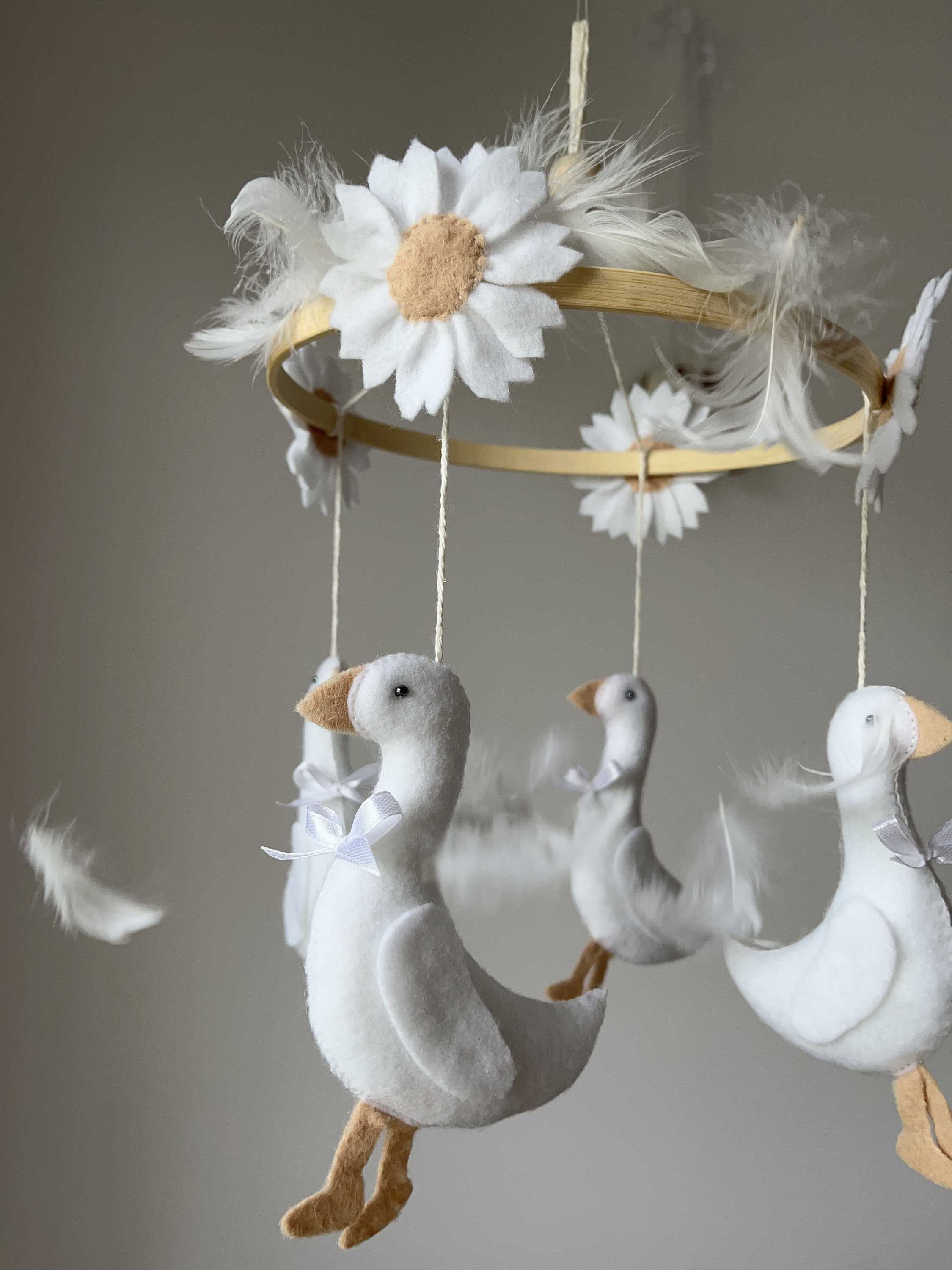 Baby Mobile Beige Geese - Goose Baby Shower - Neutral Baby Mobile ...
