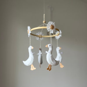 Baby Mobile Beige Geese - Goose Baby Shower - Neutral Baby Mobile ...