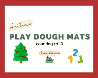 Roll a Snowman Play Dough Mat Game, Kids Christmas Playdoh Dice ...