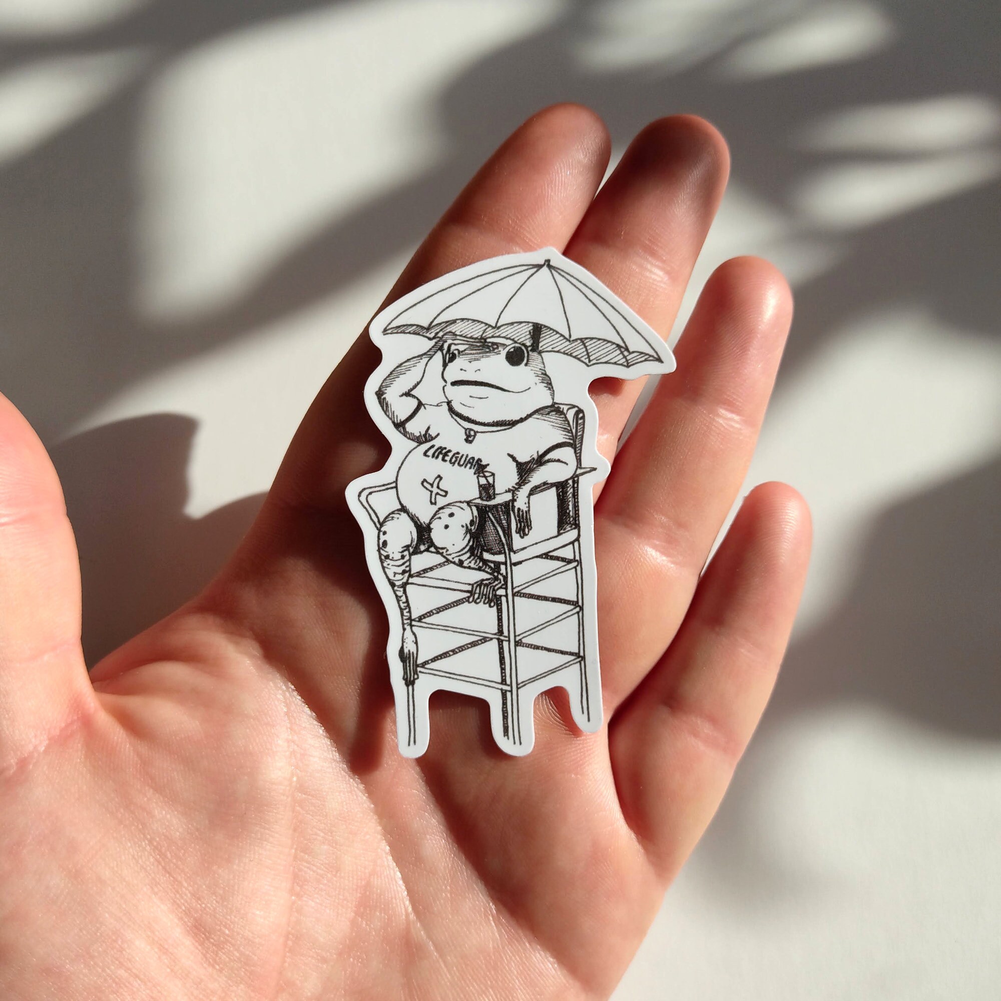 Frog Lifeguard Vinyl Sticker Frog Meme Stickers Frog Life - Etsy