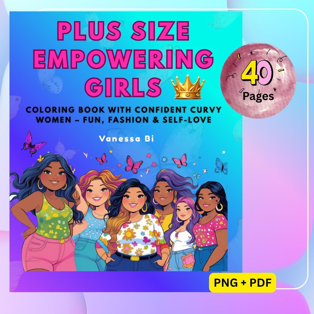 Plus Size Coloring Book: 40 Empowering Curvy Women Illustrations - Etsy