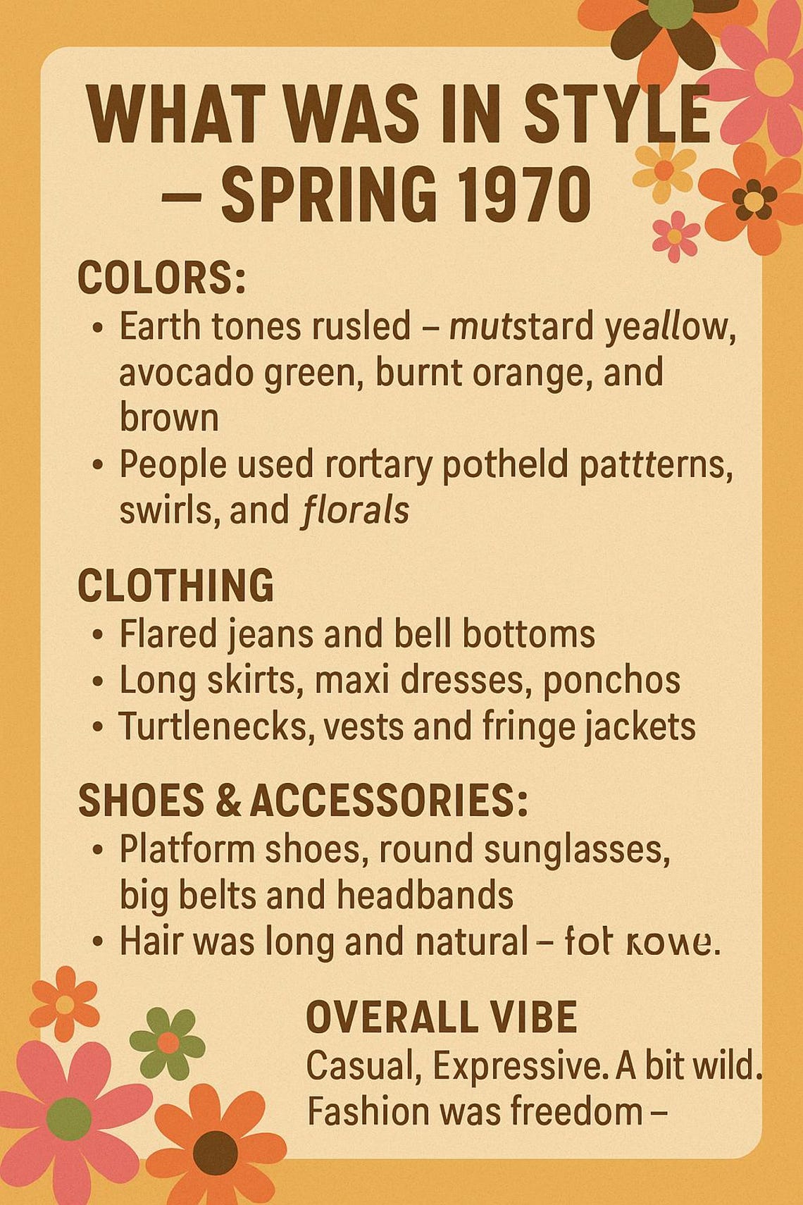 1970s Retro Daily Planner: Printable Vintage Journal (PDF Download) - Etsy