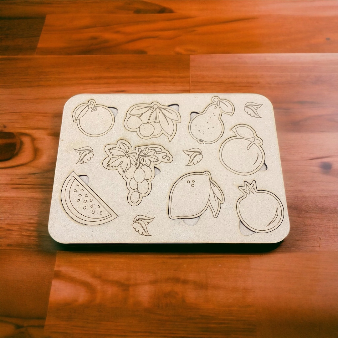 Wooden Fruit Puzzle, Educational Kids Toys, Puzzle for Kids, Toddler ...