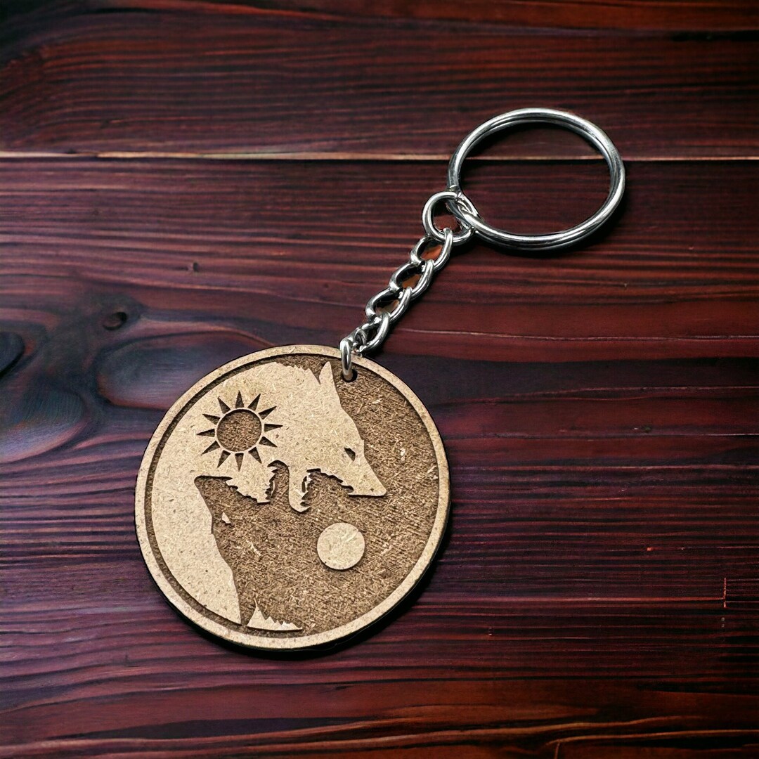 Viking Wolves of Fenrir Keychain, Vintage Birthday Anniversary Gift ...