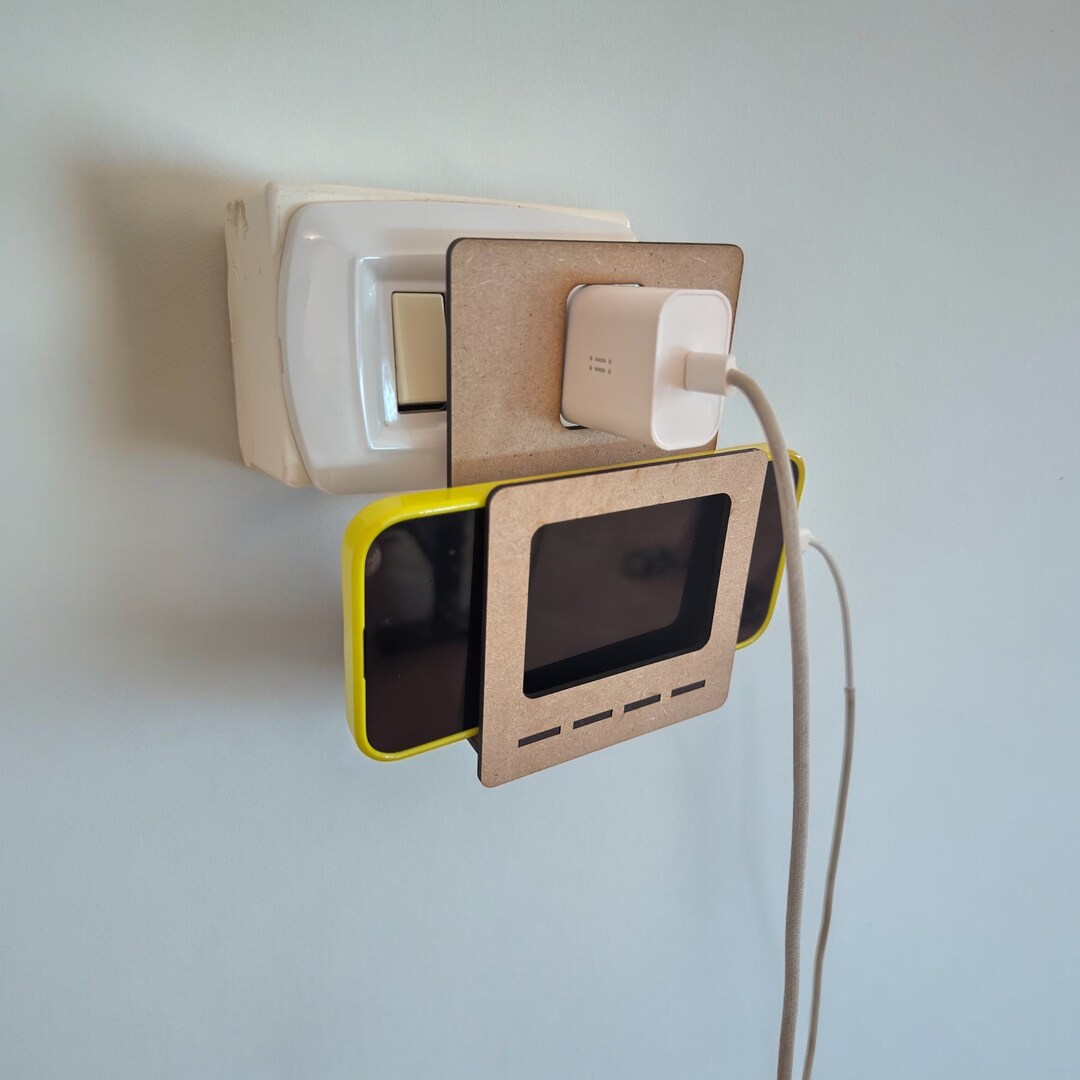Wall Charging Holder, Wooden Holder for Phones - Etsy