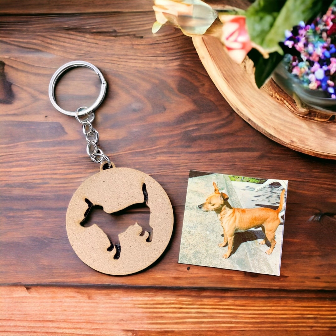 Custom Pet Keychain, From Real Photo, Personalized Pet Keychain, Dog ...