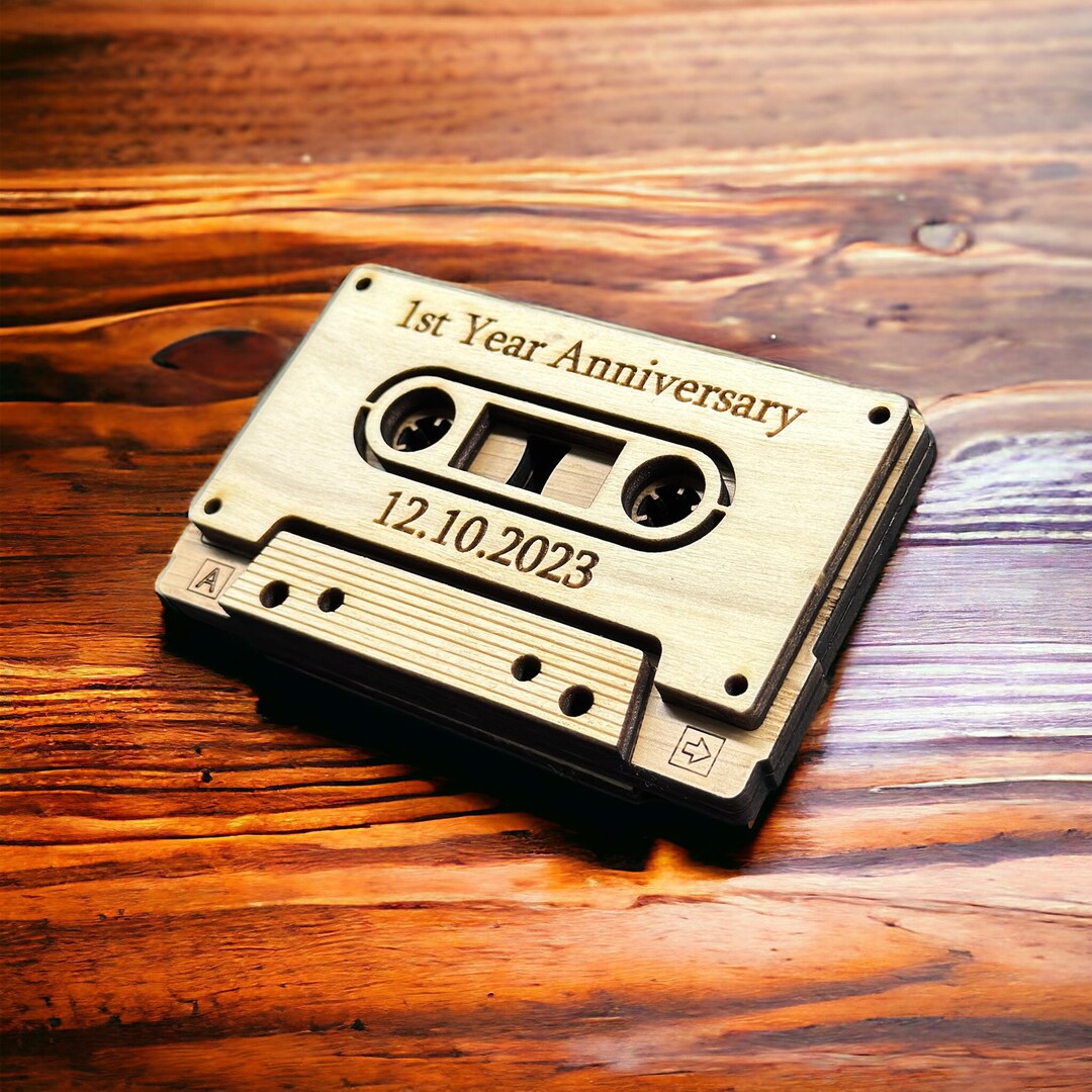 Wooden Mixtape Cassette Replica, Homemade Valentine Gift, Personalized ...