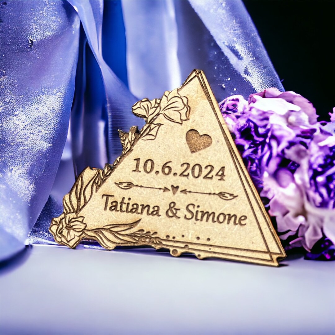 Personalized Wedding Magnets, Set of Wooden Magnets, Wedding Invitation ...