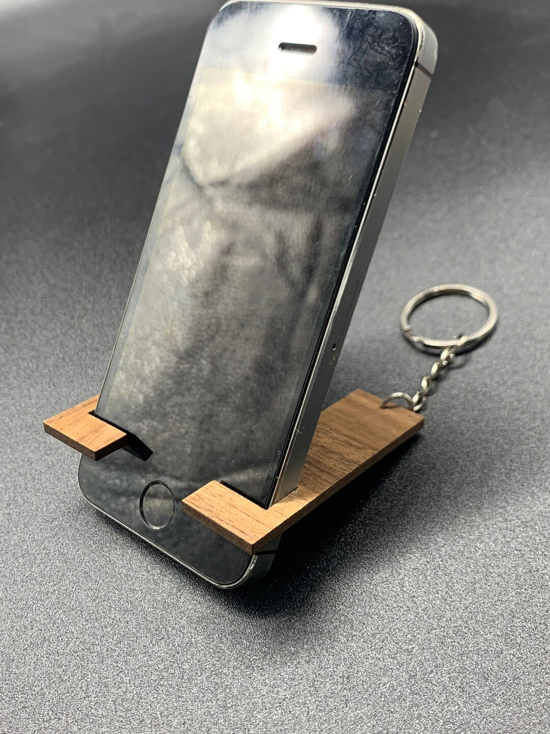 Walnut Phone Stand Magnet Keychain, Walnut Phone Holder, Rustic ...