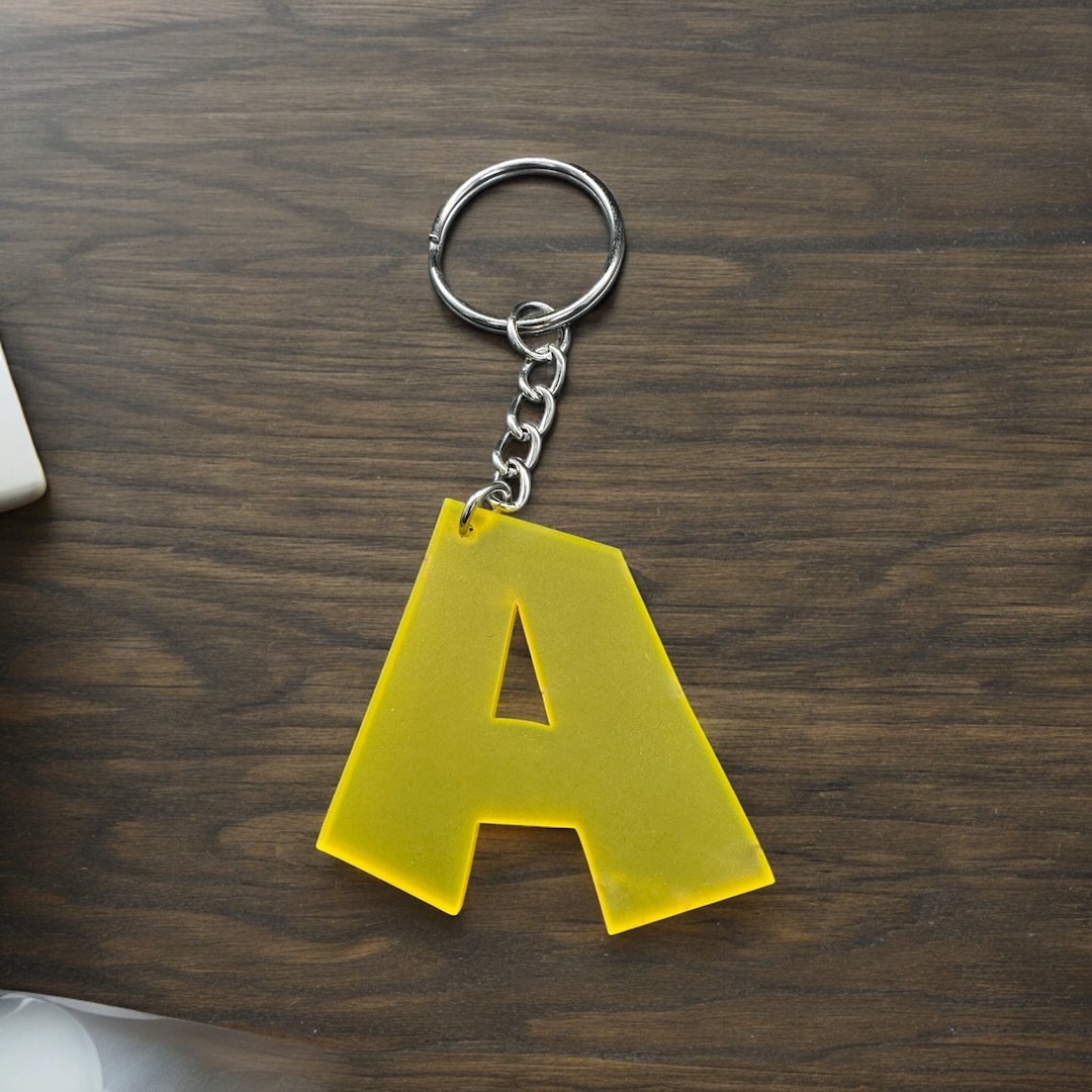 Personalized Acrylic Letter Keychain, Monogram Keyring, Initial ...