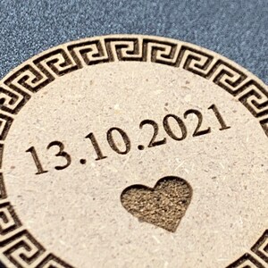 Engraved Wooden Coin With Your Custom Text, Unique Gift Idea for ...