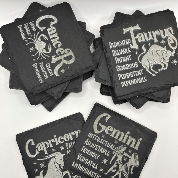 Zodiac Coaster - Etsy