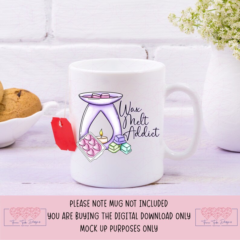 Wax Melt Addict Candle Sublimation Design Tea Light Png Digital Download Etsy Uk