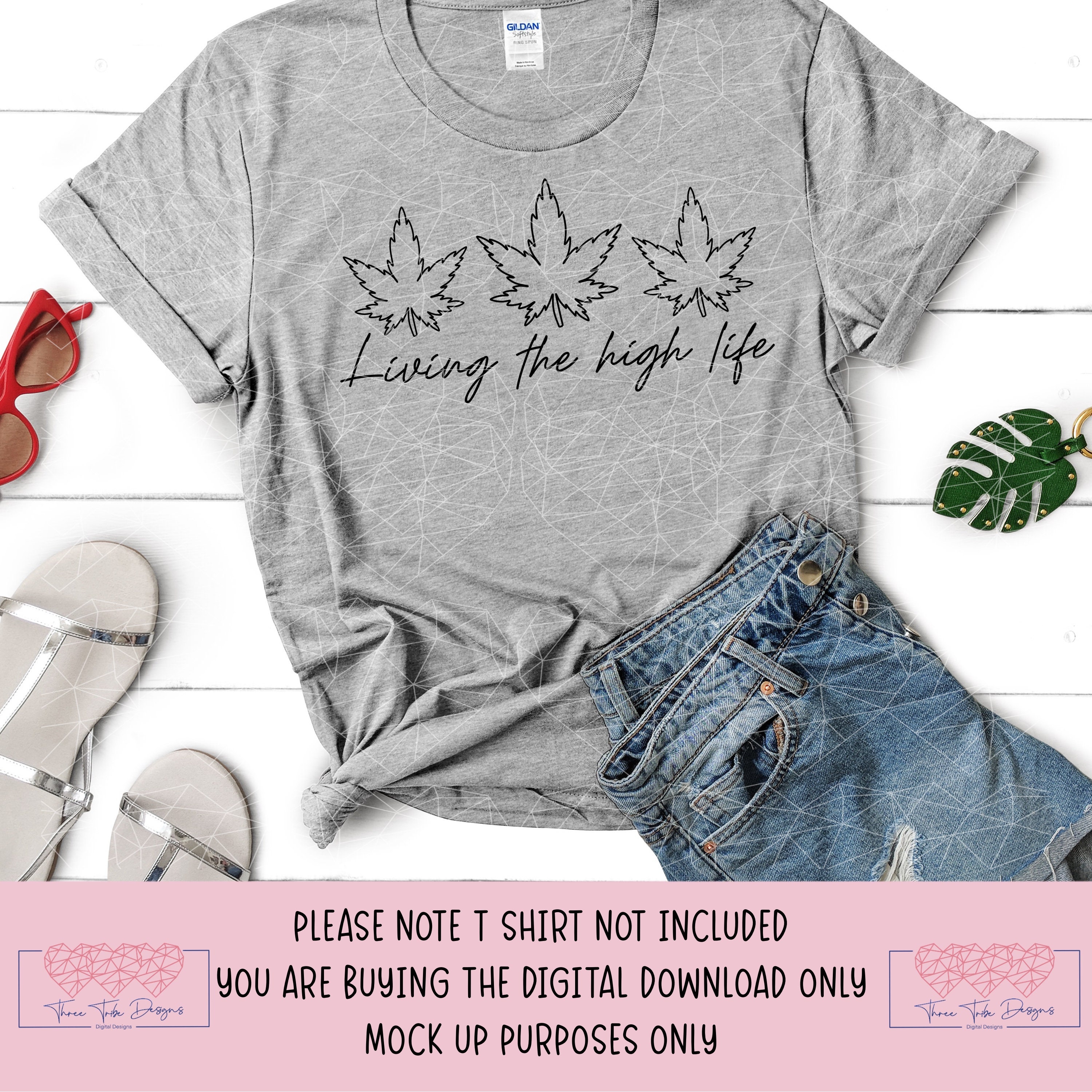 Weed Svg Living the High Life Png & Svg Digital Download, Marijuana ...