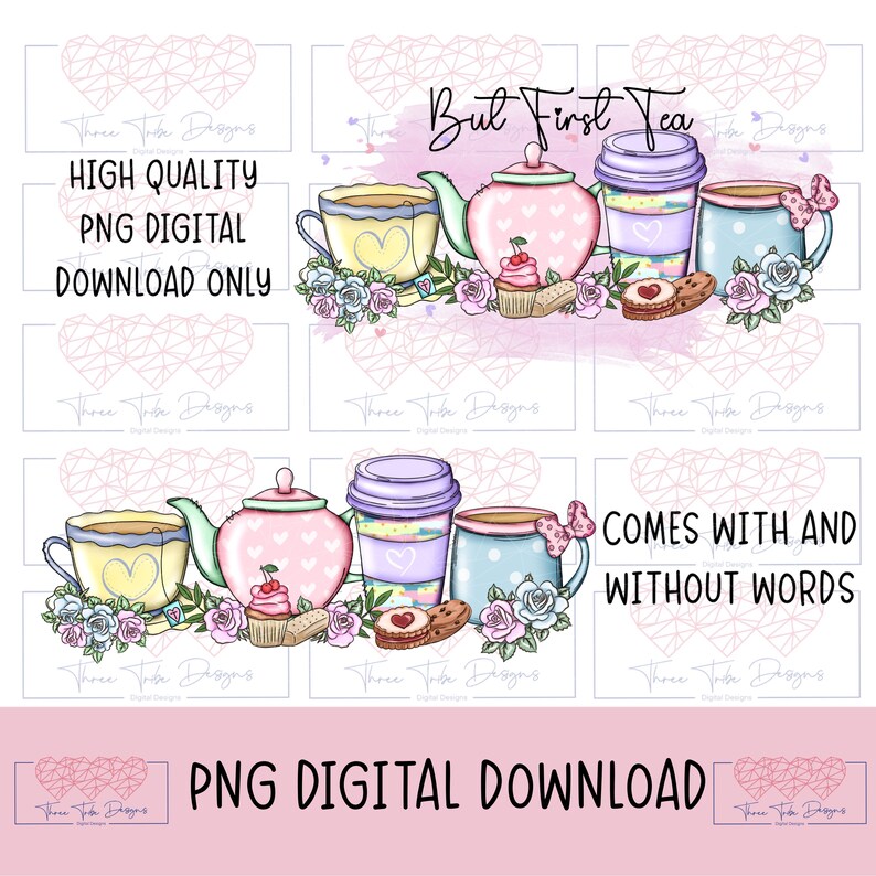 But First Tea Png Filecute Teapot Sublimationinstant - Etsy