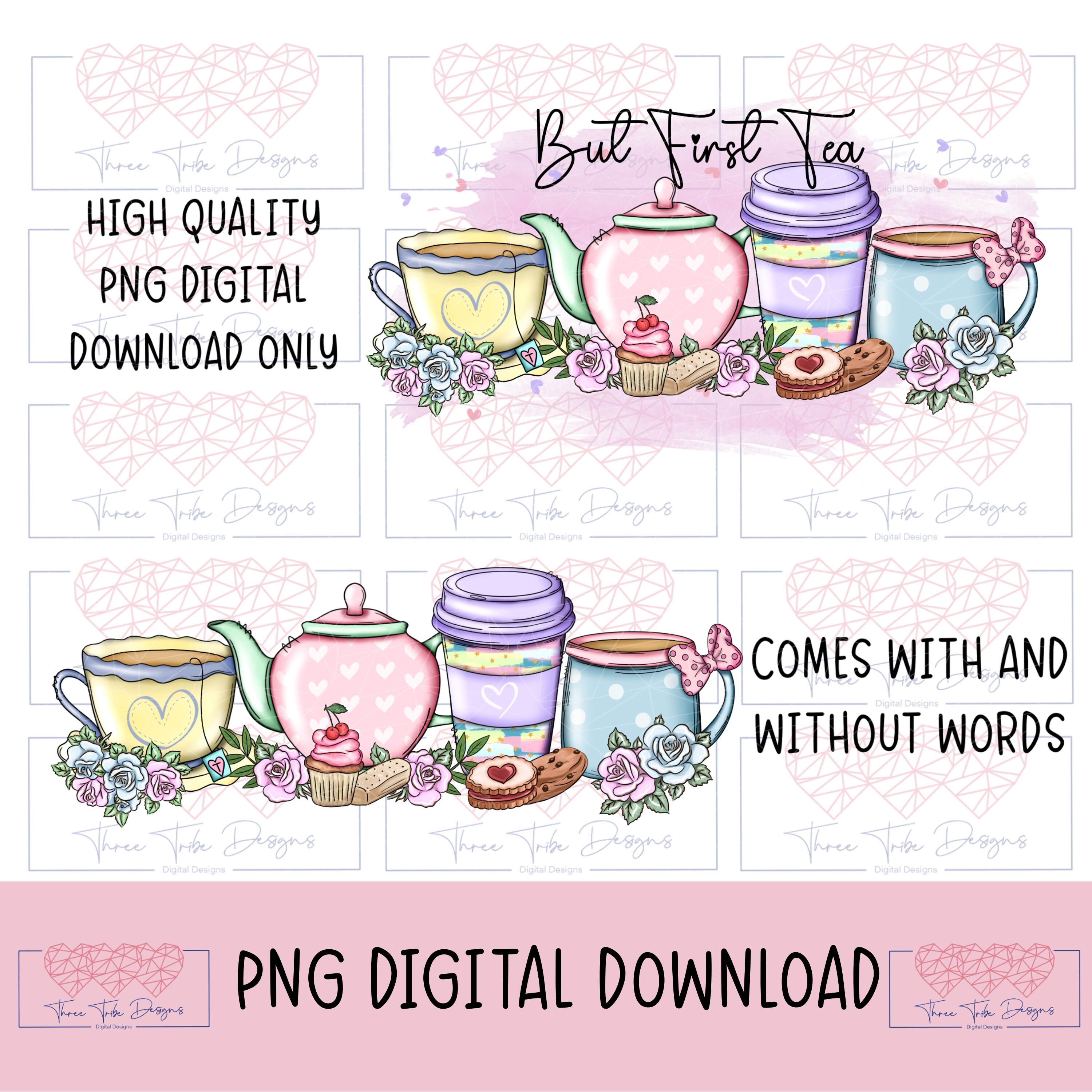 But First Tea Png File,cute Teapot Sublimation,instant Download,pretty ...