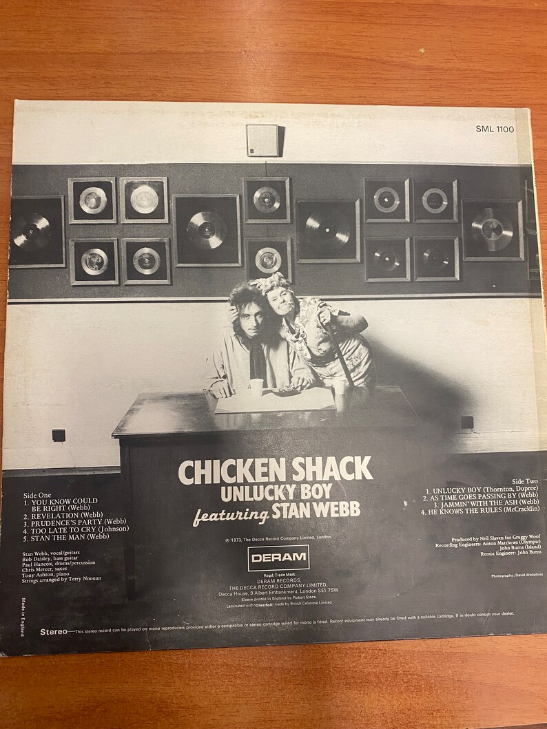 Chicken Shack, Unlucky Boy, Featuring Stan Webb, LP, 1973 - Etsy