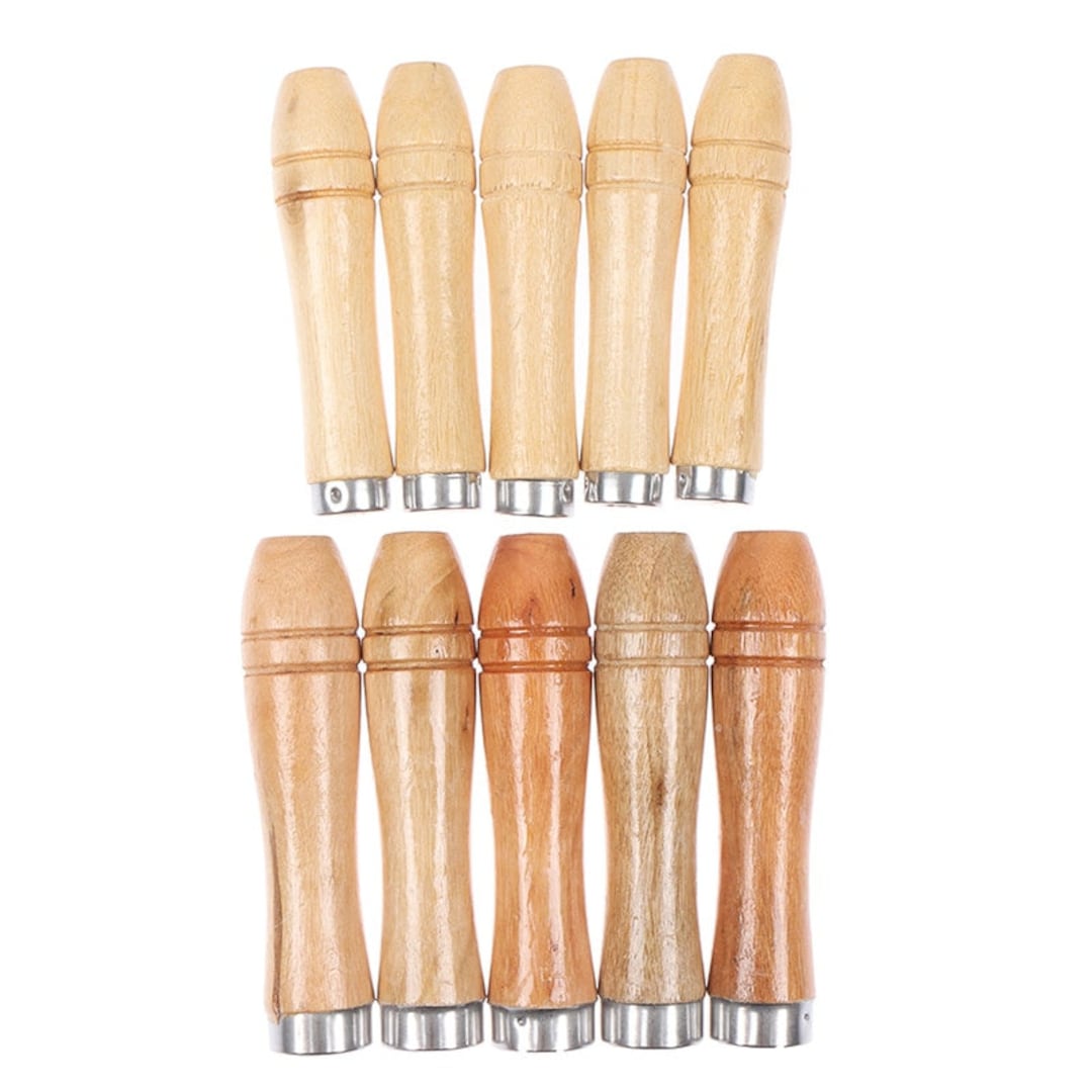 Wooden File Handle, 5pcs, Ergonomic Shape, Non-slip, Replacement ...
