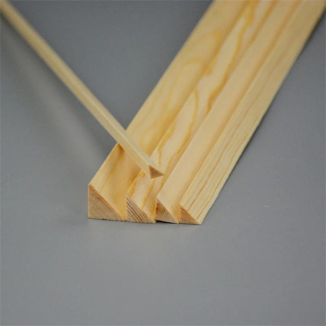 Natural Siberian Pine Wood Stick, 3-12pcs, Unfinished Isosceles Shape ...