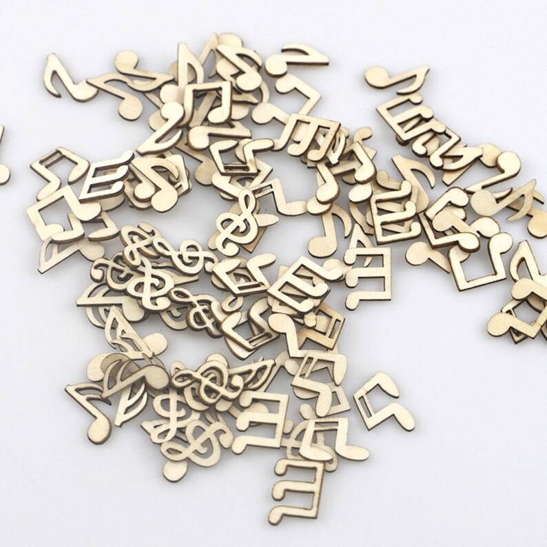 Mixed Music Notes Laser Cut Unfinished Wood Cutout Shapes - Etsy