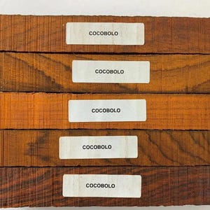 Cocobolo Pen Blanks Wood, 5pcs, Unfinished Wood Board, Turning Square ...