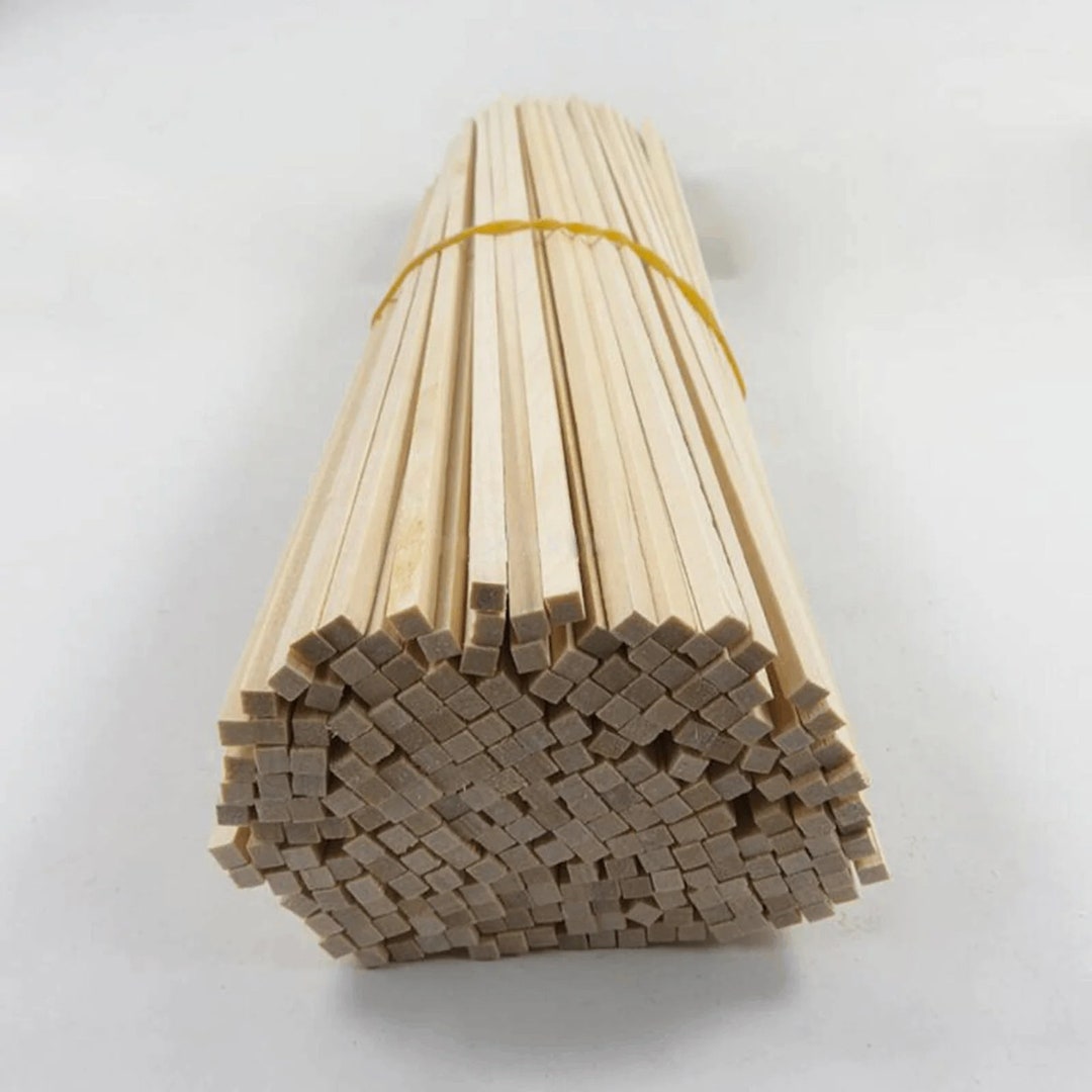 Solid Wood Sticks, 50pcs, Unfinished Long Wood Dowel Slice, for DIY ...