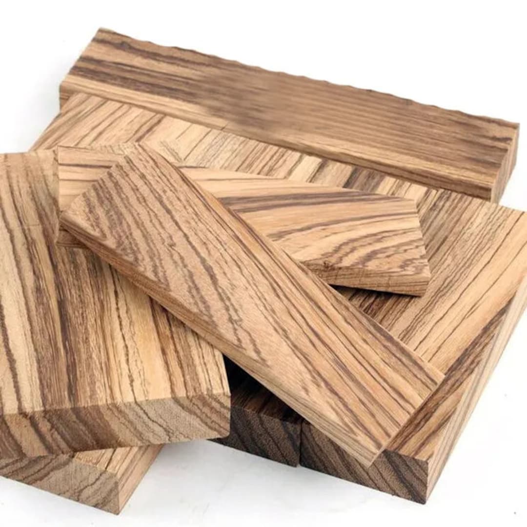 Solid Zebra Wood Slices, Unfinished Wood Tree Pieces, for Making Knife ...