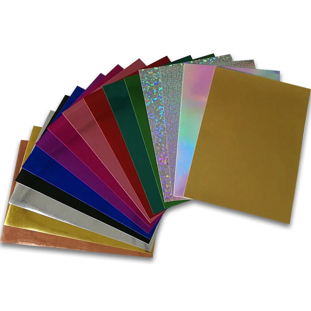 Colored Metallic Paper, 10 Pcs Sheet, PET Film, Reflective, Shiny ...