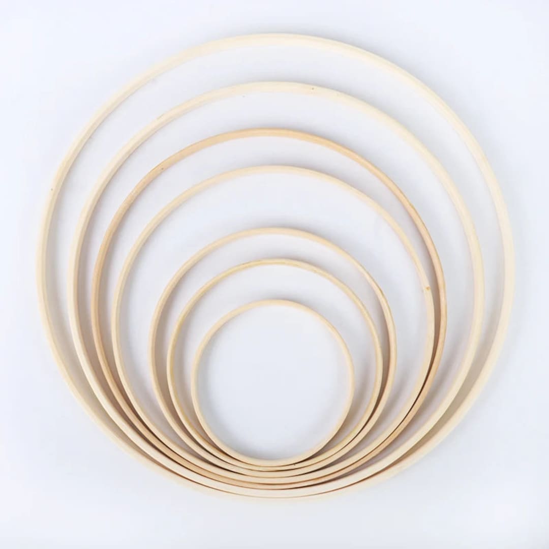 Blank Rattan Hoops, 5pcs, Unfinished Macrame Wood, for DIY Hanging ...