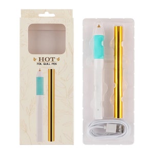 Hot Foil Quill Pen and Foil Paper, Heat Resistant Grip, USB Battery ...