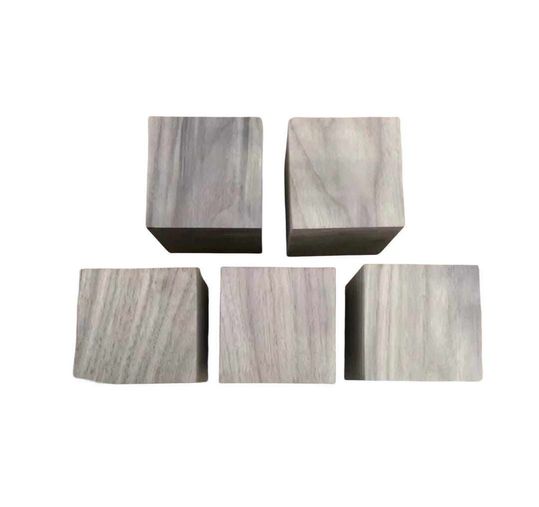 American Walnut Wood Cube, Unfinished Wood Log, for DIY Craft, Building ...