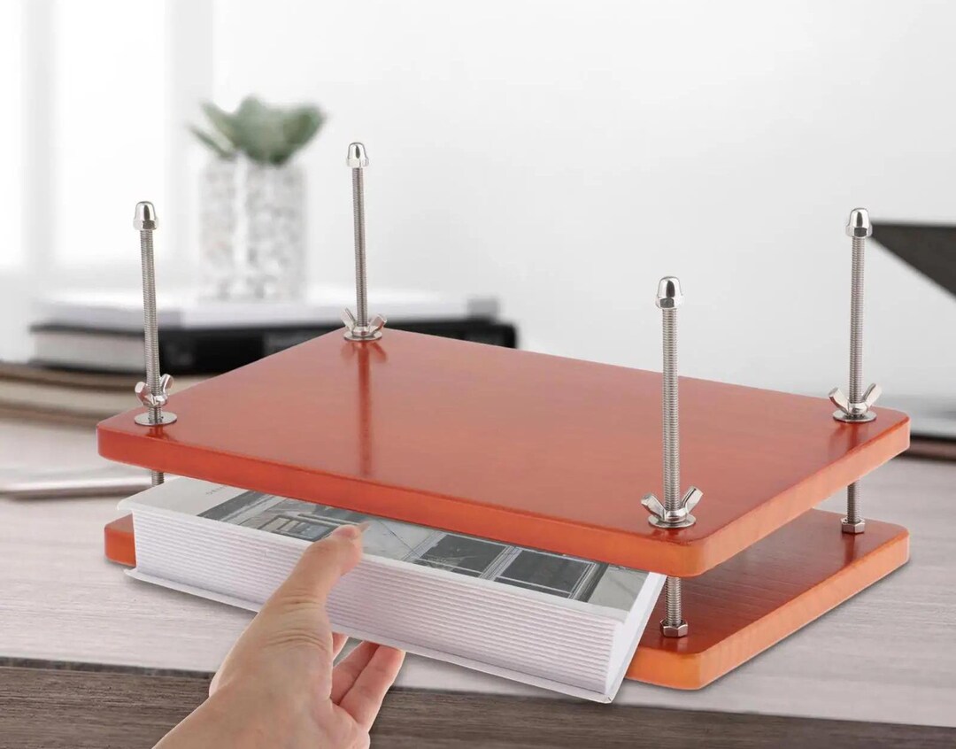 Wooden Bookbinding Press Machine, Set, Sturdy, Portable, Compact Design ...