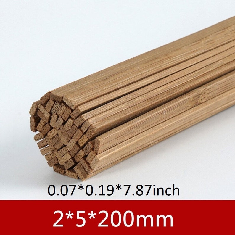 Natural Bamboo Thin Wood Strips 10pcs Bamboo Plank Craft - Etsy