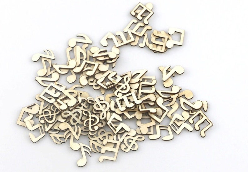 Mixed Music Notes Laser Cut Unfinished Wood Cutout Shapes - Etsy