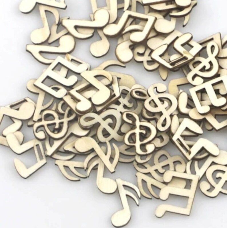 Mixed Music Notes Laser Cut Unfinished Wood Cutout Shapes - Etsy