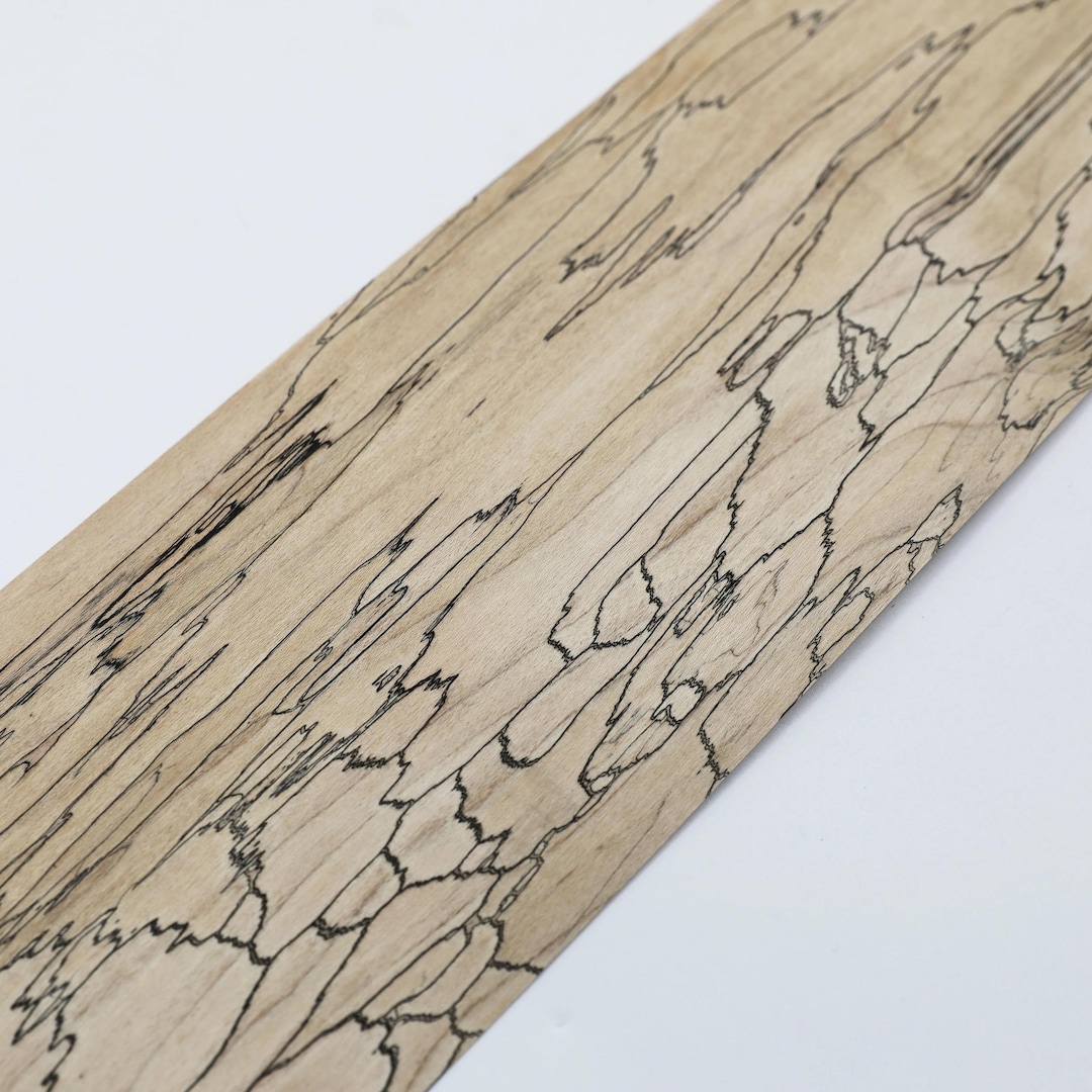 Spalted Maple Wood Veneer Sheet, Unfinished Wood Cut, Patterned, Smooth ...
