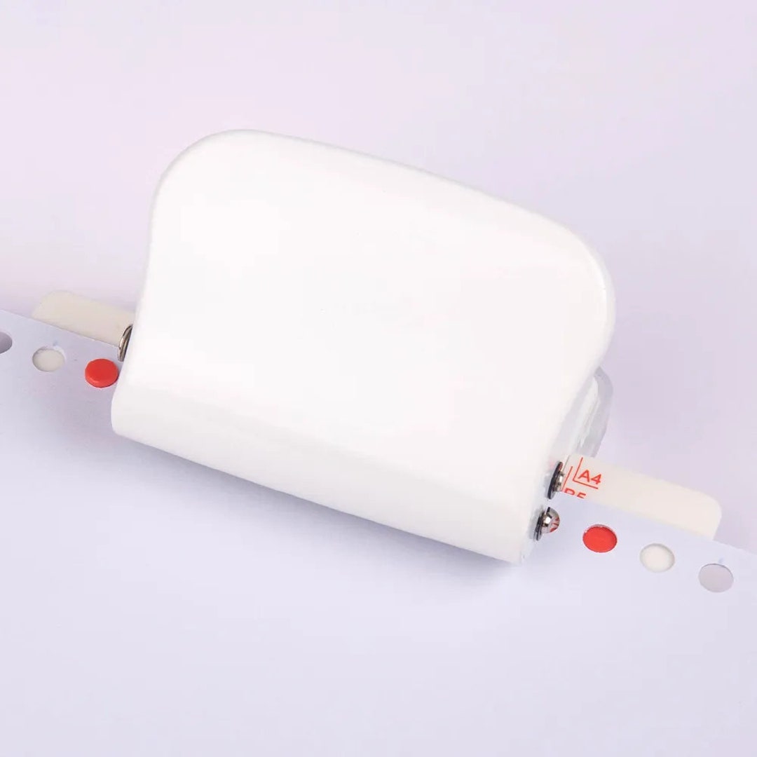 Paper Puncher, 6 Holes, Plastic Cover Handle. Sharpe Blade, for Paper ...