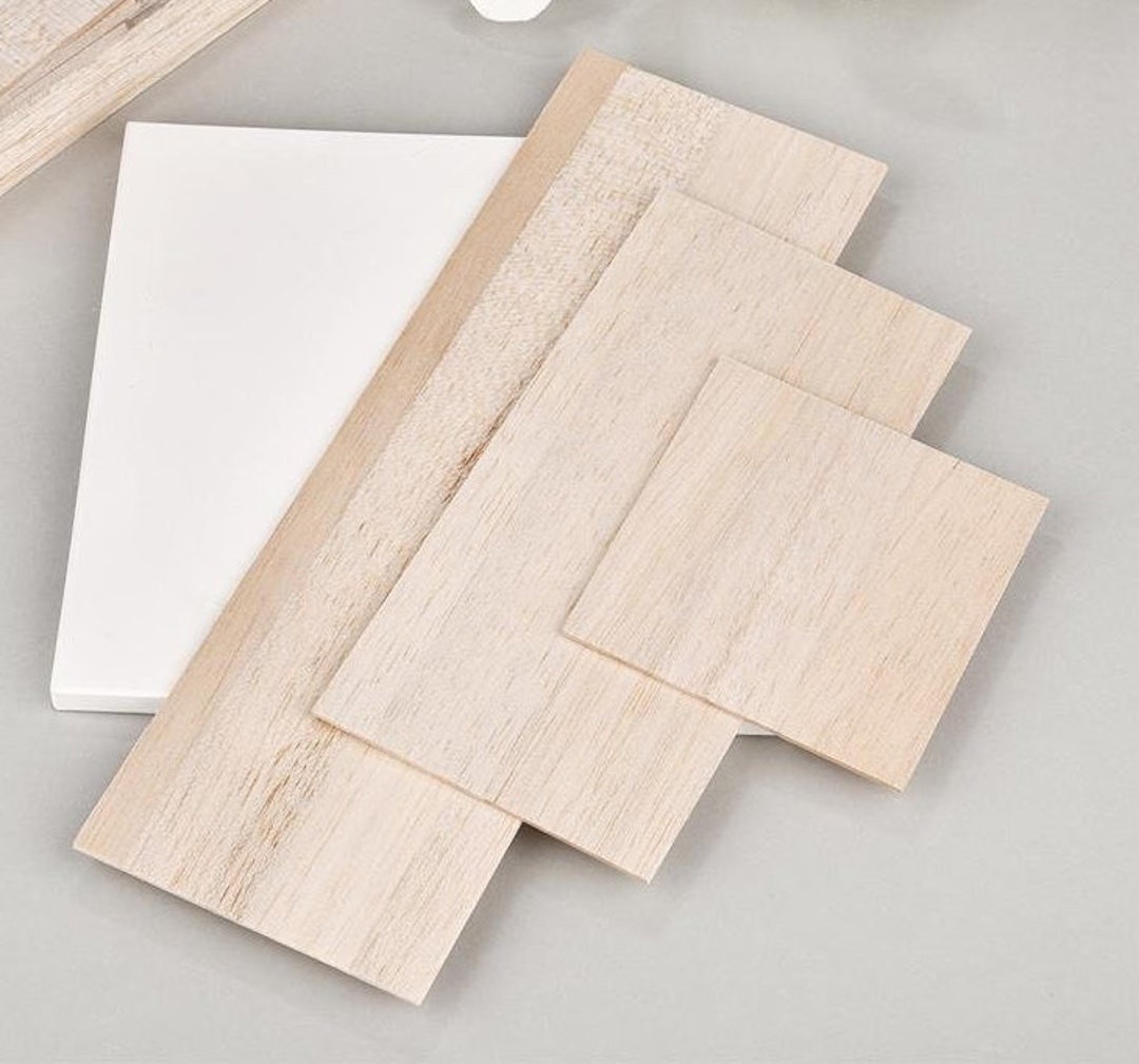 Balsa Wood Sheets, 5pcs Plate Wooden Lightweight Craft Board, for House ...