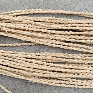Natural Raffia Straw, Weaving Grass, 40m/1574", Unfinished Braided High ...