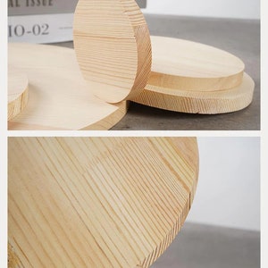 Round Wood Circles 10pcs 1cm Thick DIY Solid Wooden Rounds for Painting ...