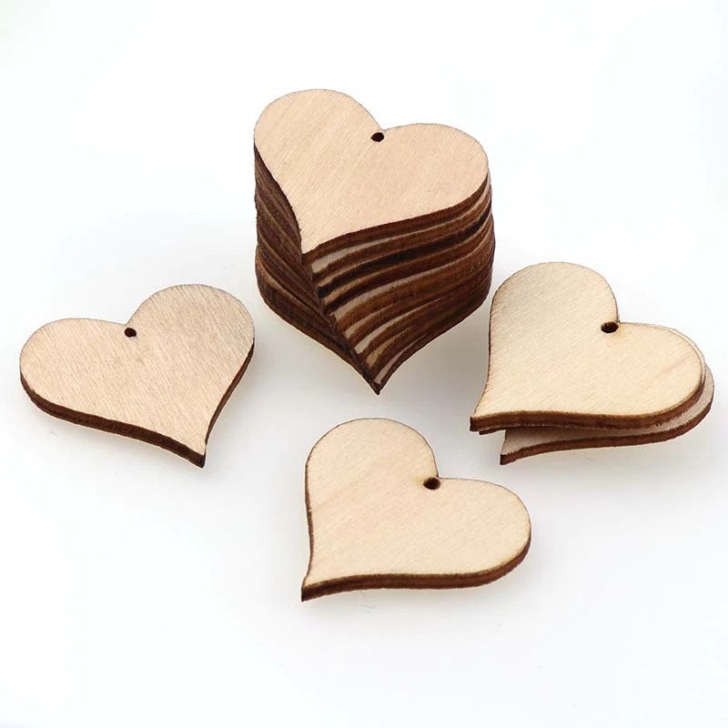 Wooden Hearts - Etsy